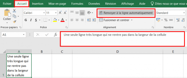 Retour à la Ligne Dans le Texte d'une Cellule Excel