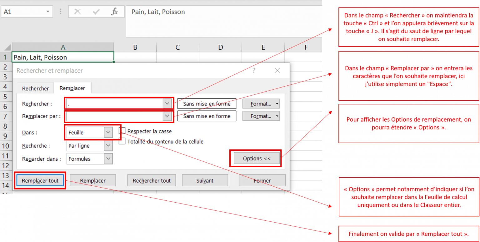 Retour à la Ligne Dans le Texte d'une Cellule Excel