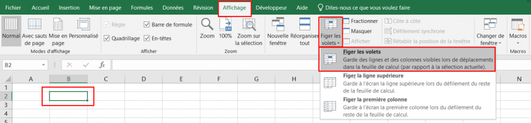 Comment Bloquer Ou Figer Plusieurs Lignes Ou Colonnes Excel