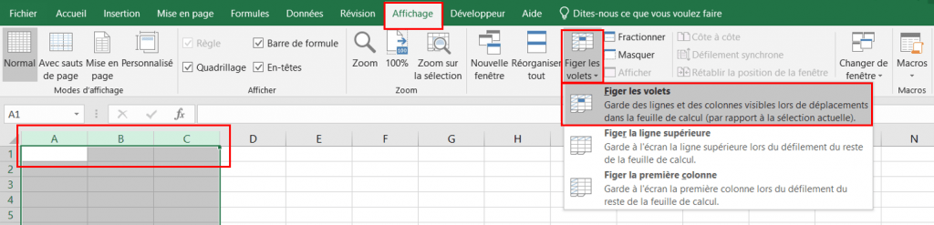 Comment Bloquer Ou Figer Plusieurs Lignes Ou Colonnes Excel