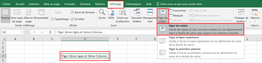 Comment Bloquer Ou Figer Plusieurs Lignes Ou Colonnes Excel
