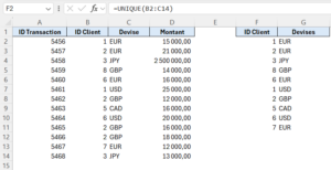 Excel 365 : La Fonction UNIQUE - Supprimer les Doublons
